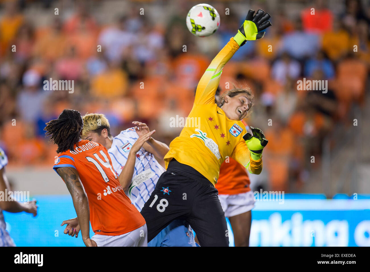 Houston, Texas, USA. 12th July, 2015. Chicago Red Stars goalkeeper ...