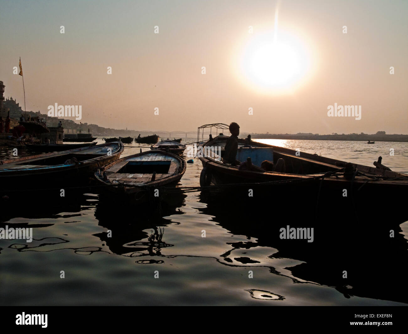 Varanasi boat trip hi-res stock photography and images - Alamy