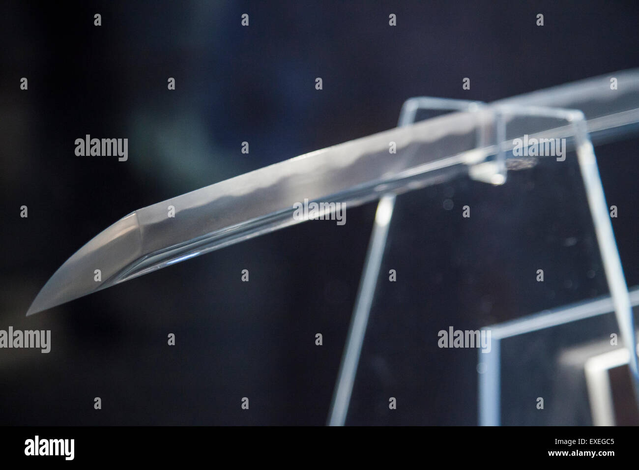 Tokyo, Japan. 13th July, 2015. The ''Sword of Heaven'' made from an ...