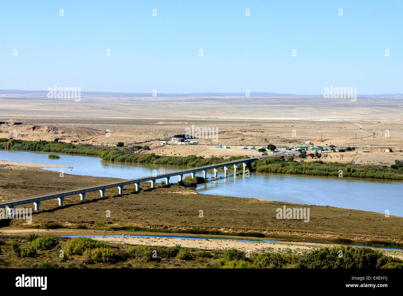 Bridge across the Oranje, the border river between Namibia and South ...