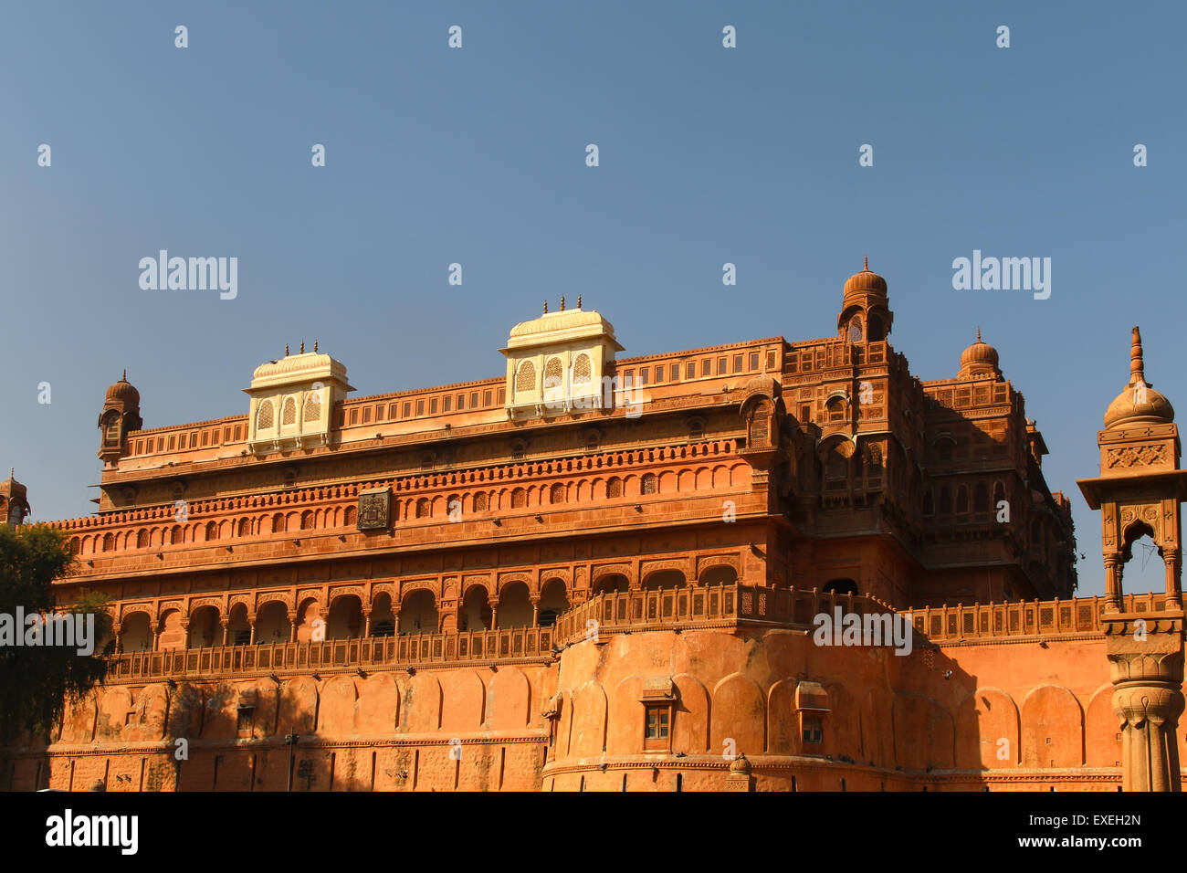 East facade, main entrance, Junagarh Fort, City Palace, Bikaner ...