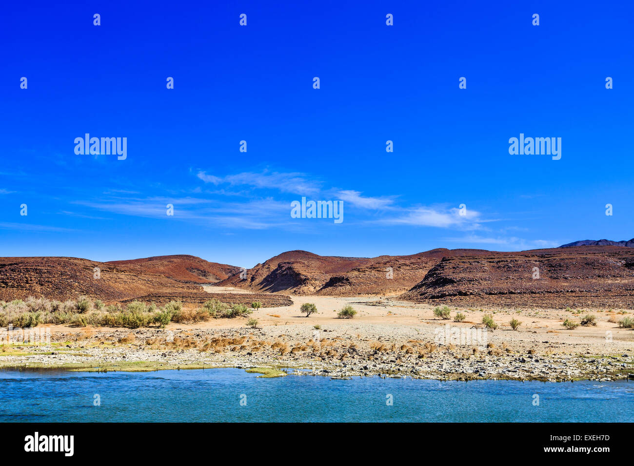 Oranje, the border river between Namibia and South Africa, Namibia ...