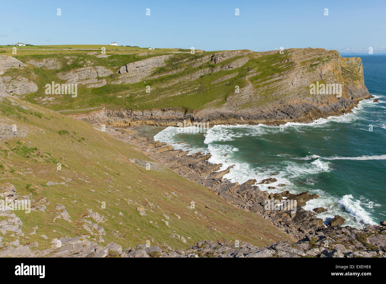 Mewslade Bay The Gower peninsula South Wales UK near to Rhossili beach ...