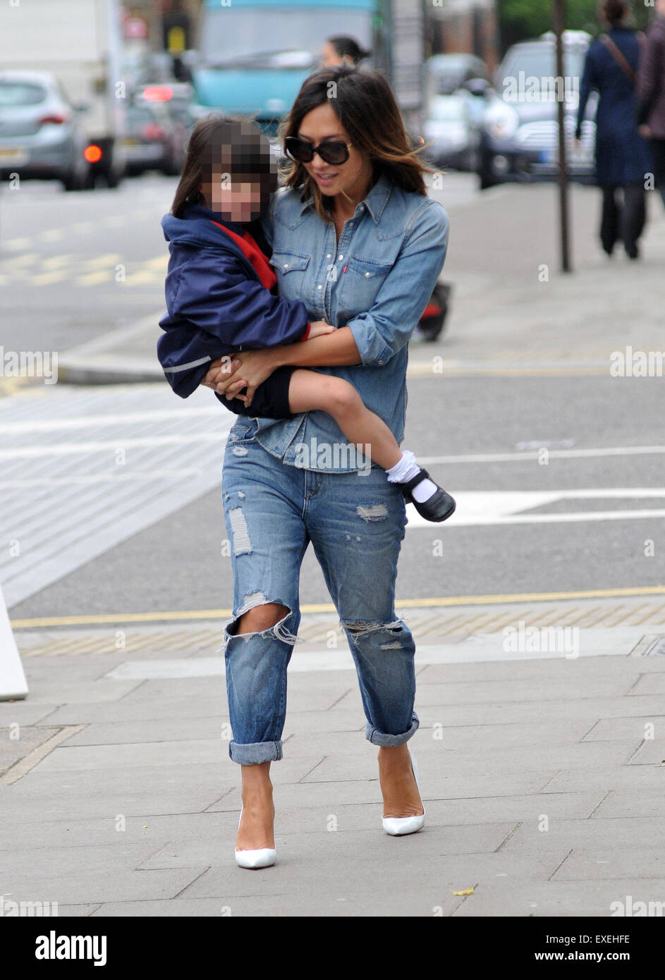 Myleene Klass and her daughter, Hero out and about together in Highgate ...