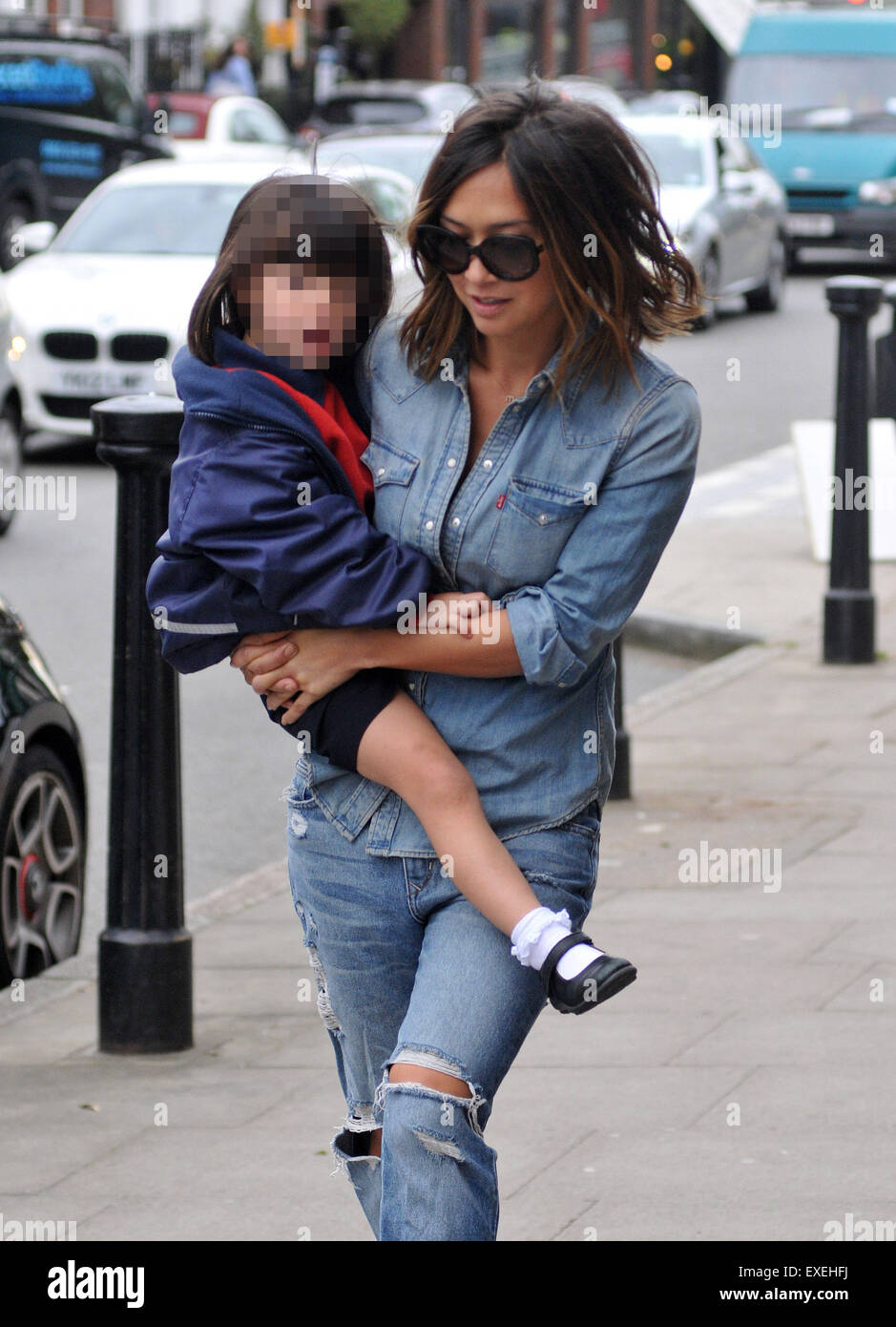 Myleene Klass and her daughter, Hero out and about together in Highgate ...