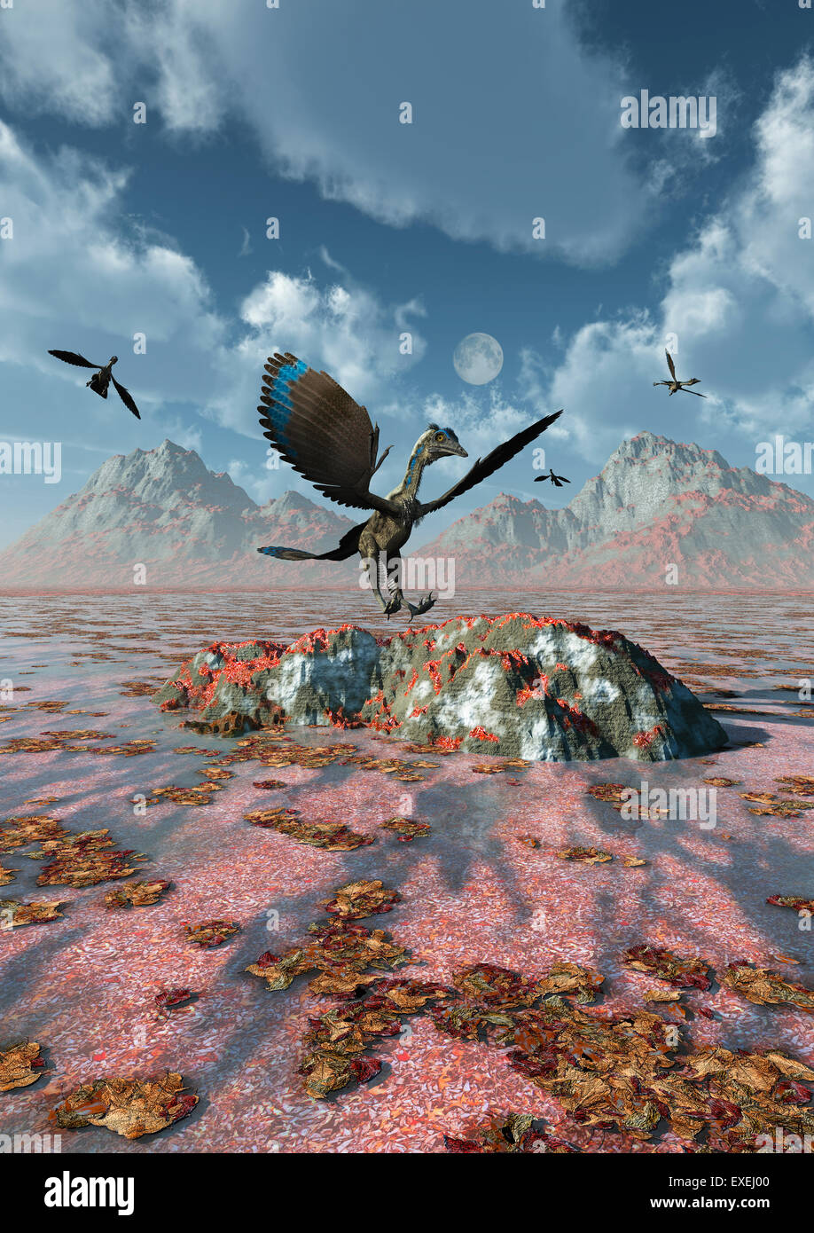 Archaeopteryx flying hi-res stock photography and images - Alamy