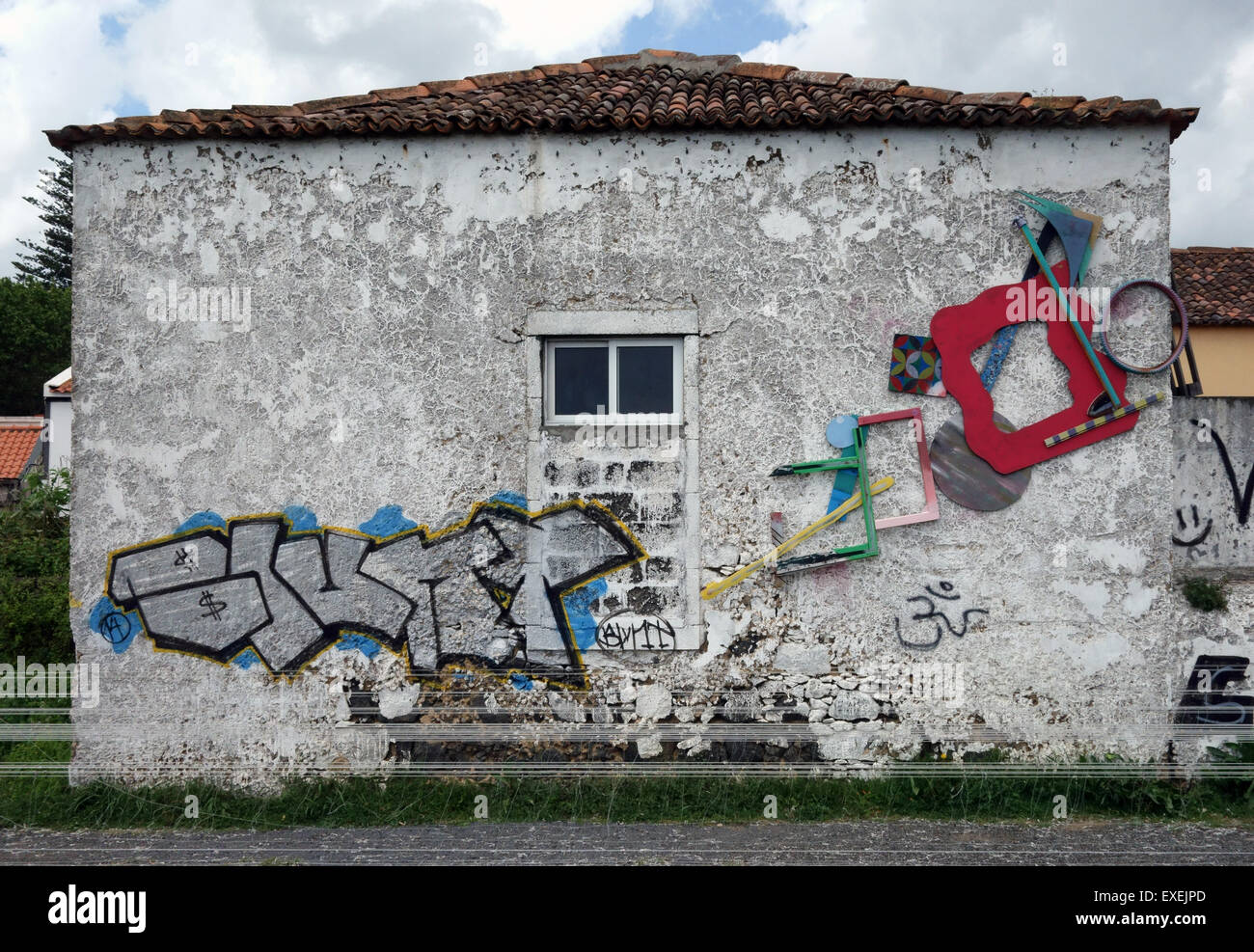 Graffiti art in Sao Miguel Island Azores Stock Photo - Alamy