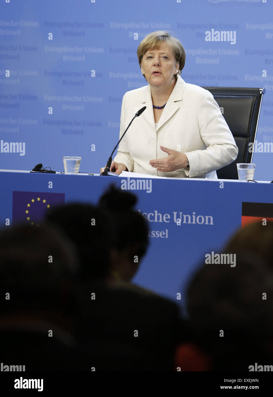 Brussels Belgium 13th July 2015 German Chancellor Angela Merkel