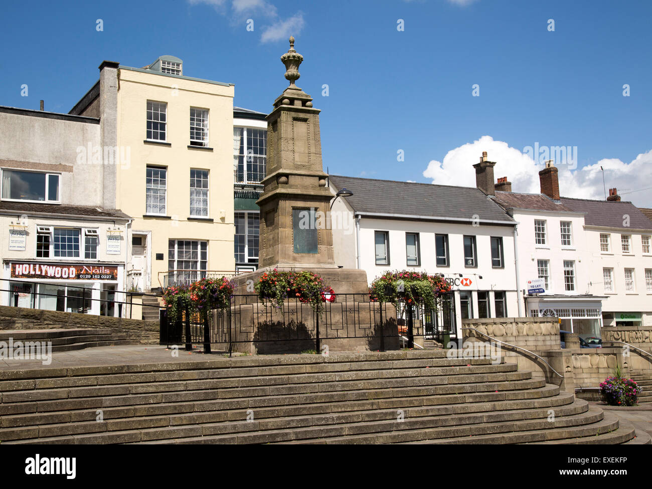 War memorial in town centre of Chepstow, Monmouthshire, Wales, UK Stock ...