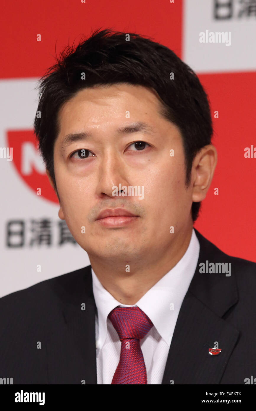 Noritake Ando, Nissin Food Holding CMO attends a press conference of ...