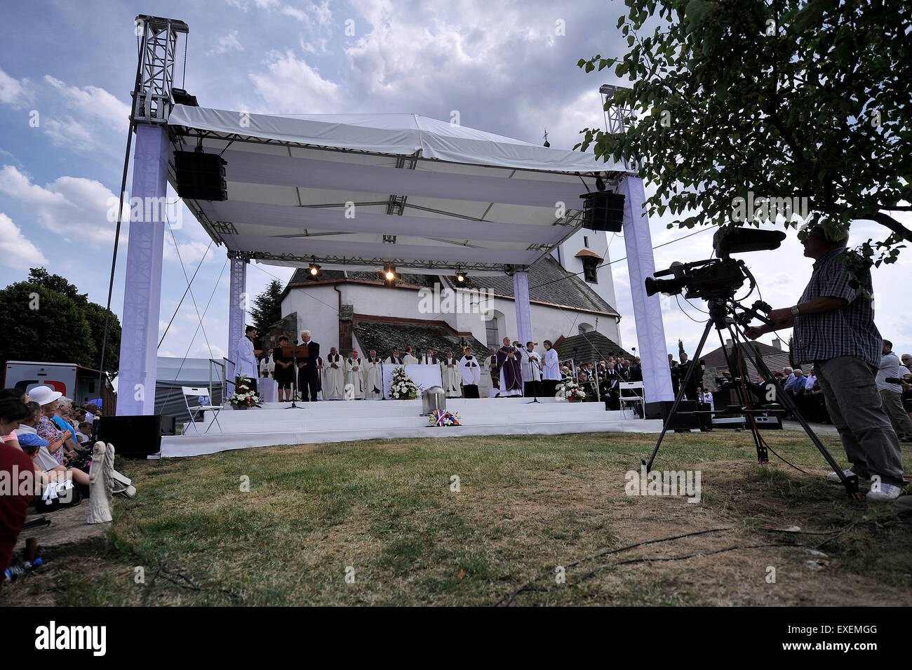 The ceremony at which the remains of Czech Catholic priest Josef Toufar ...