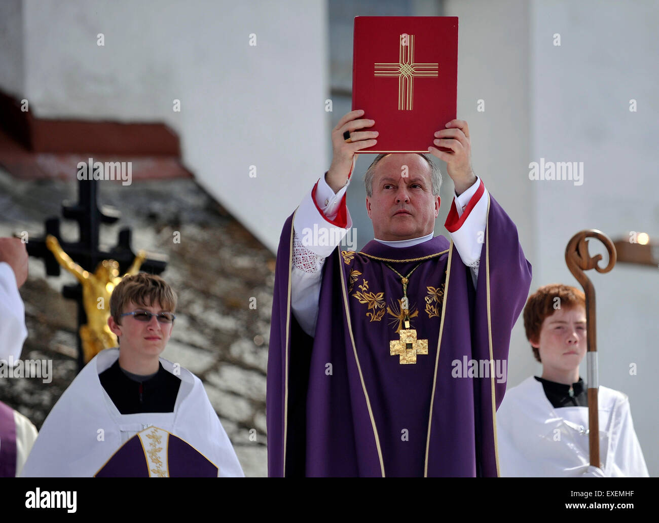 The ceremony at which the remains of Czech Catholic priest Josef Toufar ...