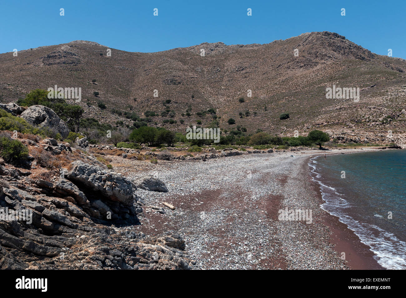 Lethra Beach, Tilos Stock Photo - Alamy