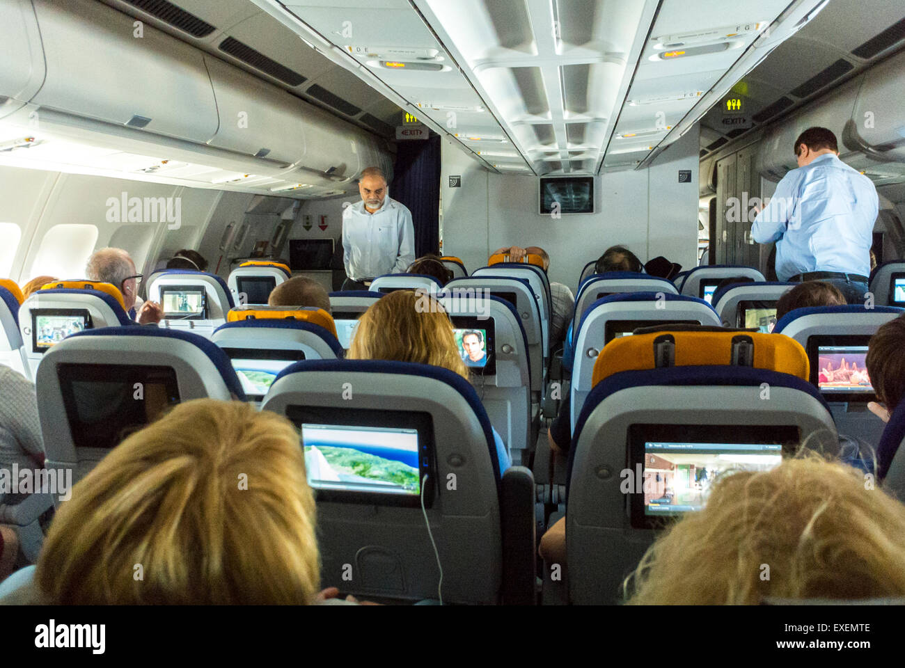 Lufthansa plane inside hi-res stock photography and images - Alamy