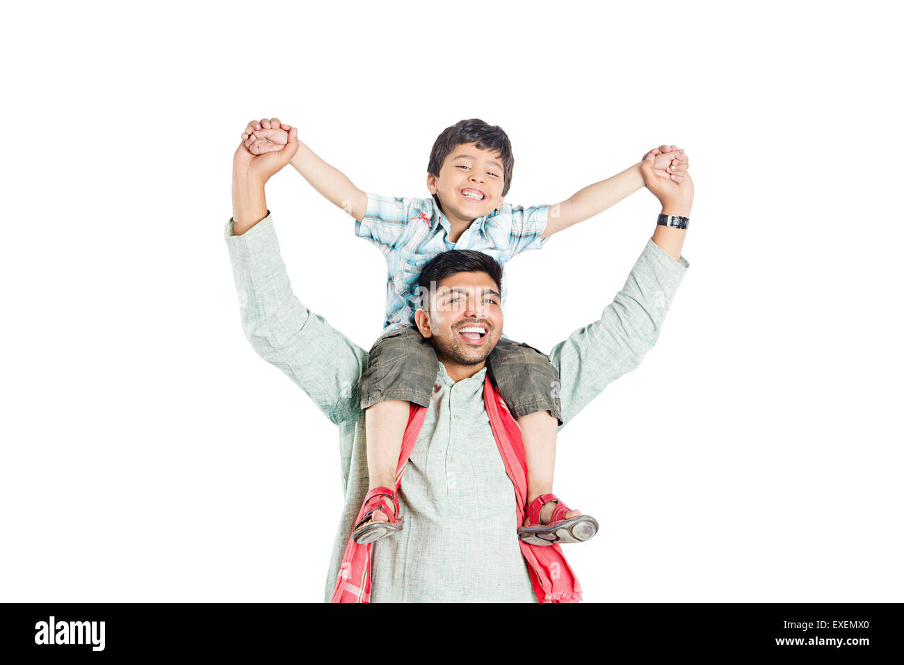 Indian father hugging young son hi-res stock photography and images - Alamy