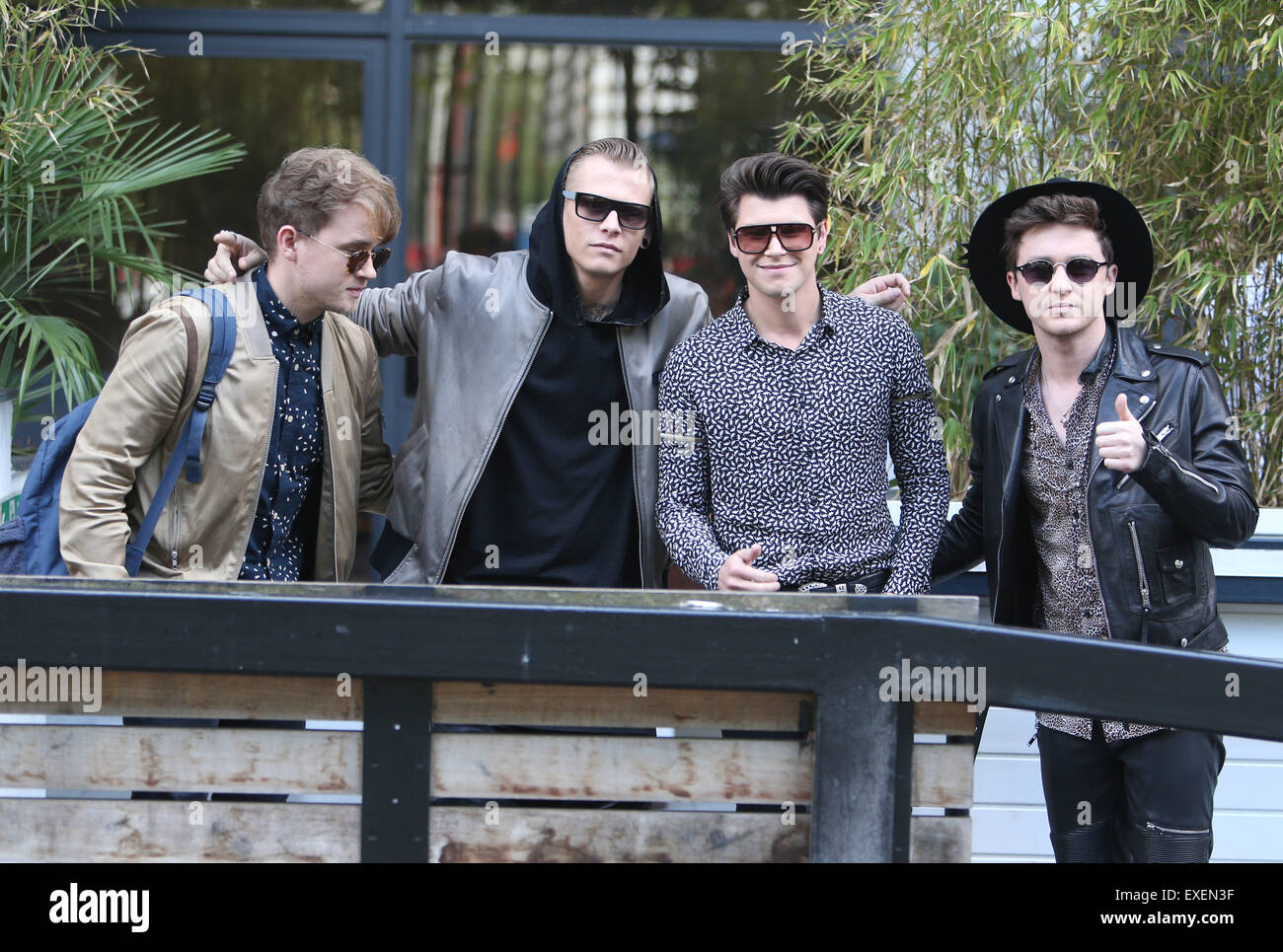 Rixton outside ITV Studios today Featuring: Rixton, Jake Roche, Charley ...