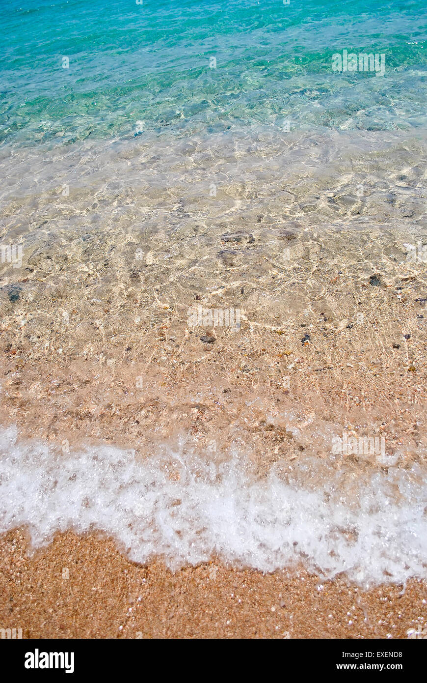 Clear sea water and the sandy beach Stock Photo - Alamy