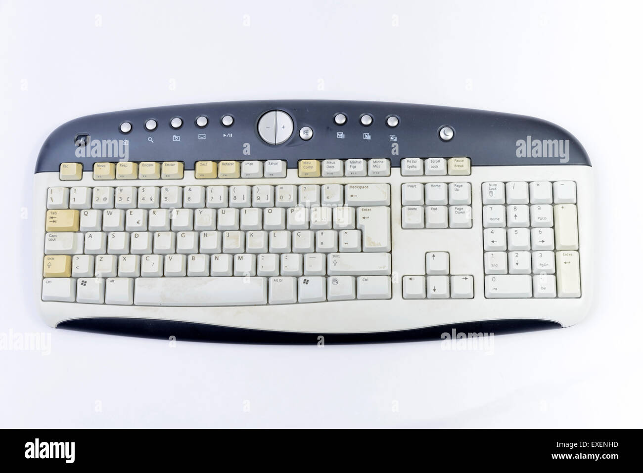 Old computer keyboard top view hi-res stock photography and images - Alamy