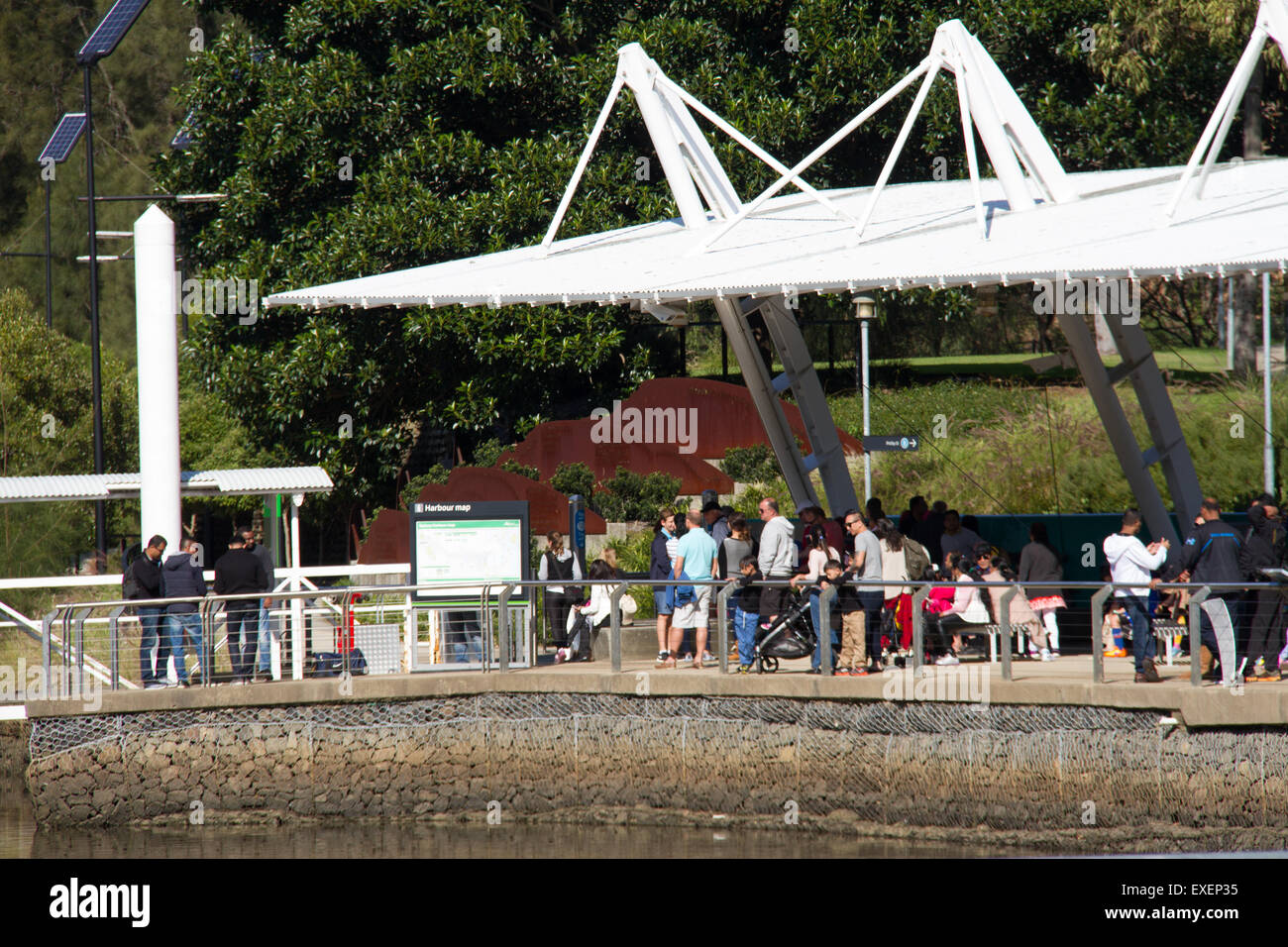 Parramatta Ferry Wharf on the Parramatta River in Parramatta, Western ...