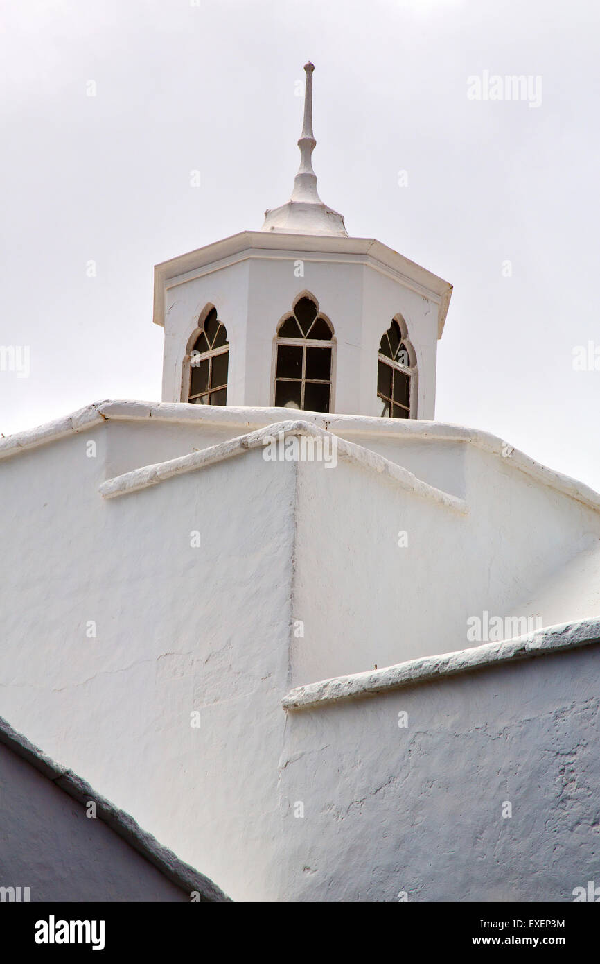 the old terrace church bell tower in teguise arrecife lanzarote spain ...