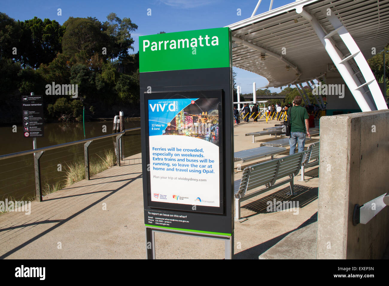 Parramatta Ferry Wharf on the Parramatta River in Parramatta, Western ...