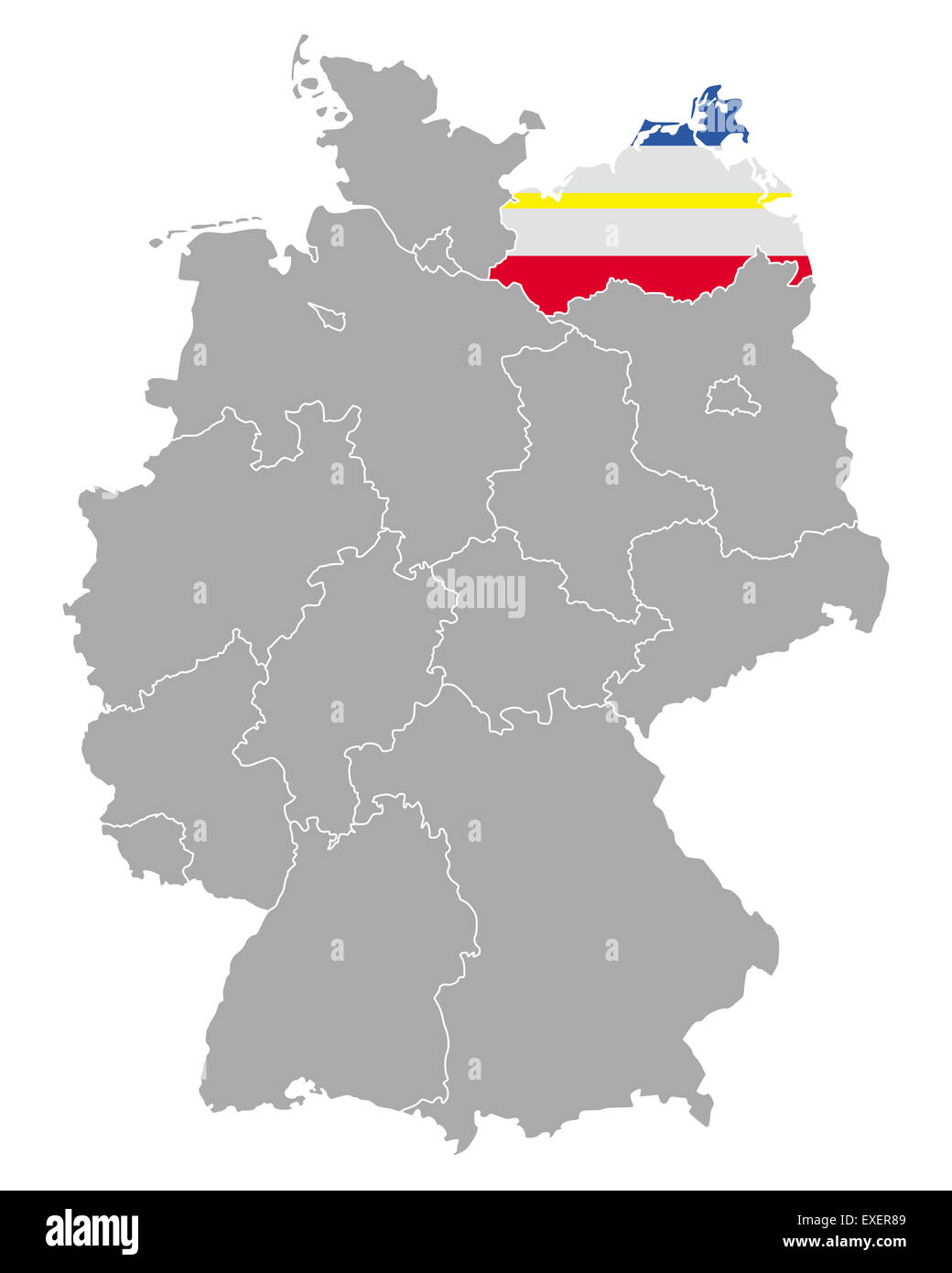 Germany mecklenburg germany vorpommern map hi-res stock photography and ...