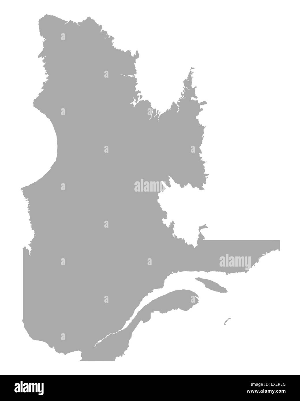 Map of Quebec Stock Photo - Alamy