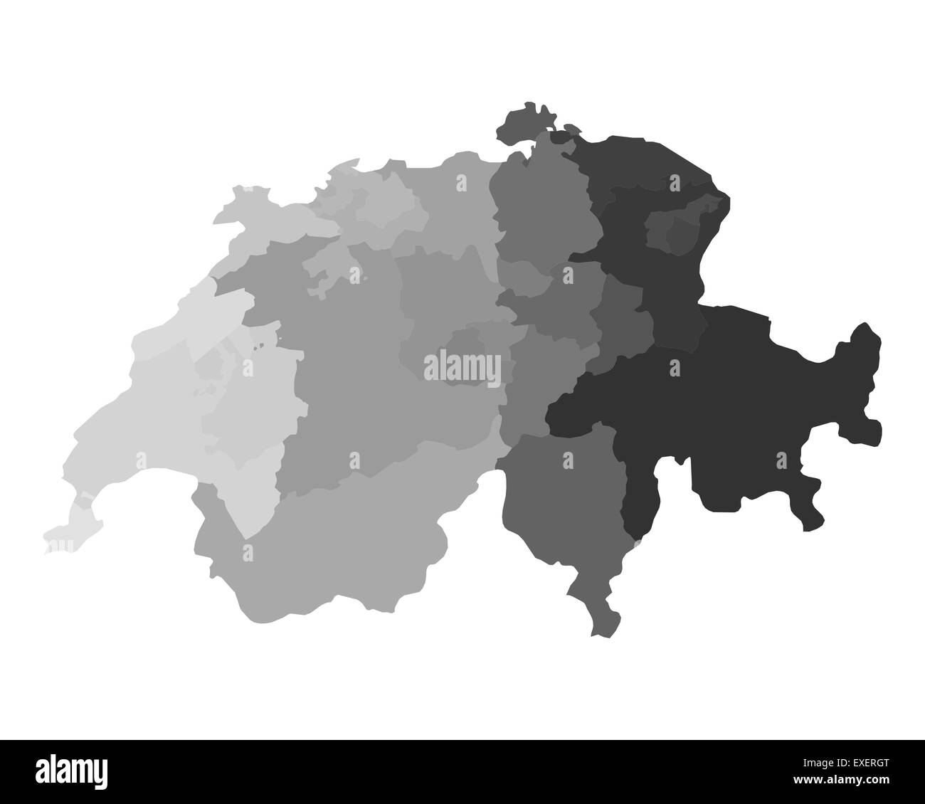 Switzerland map Black and White Stock Photos & Images - Alamy