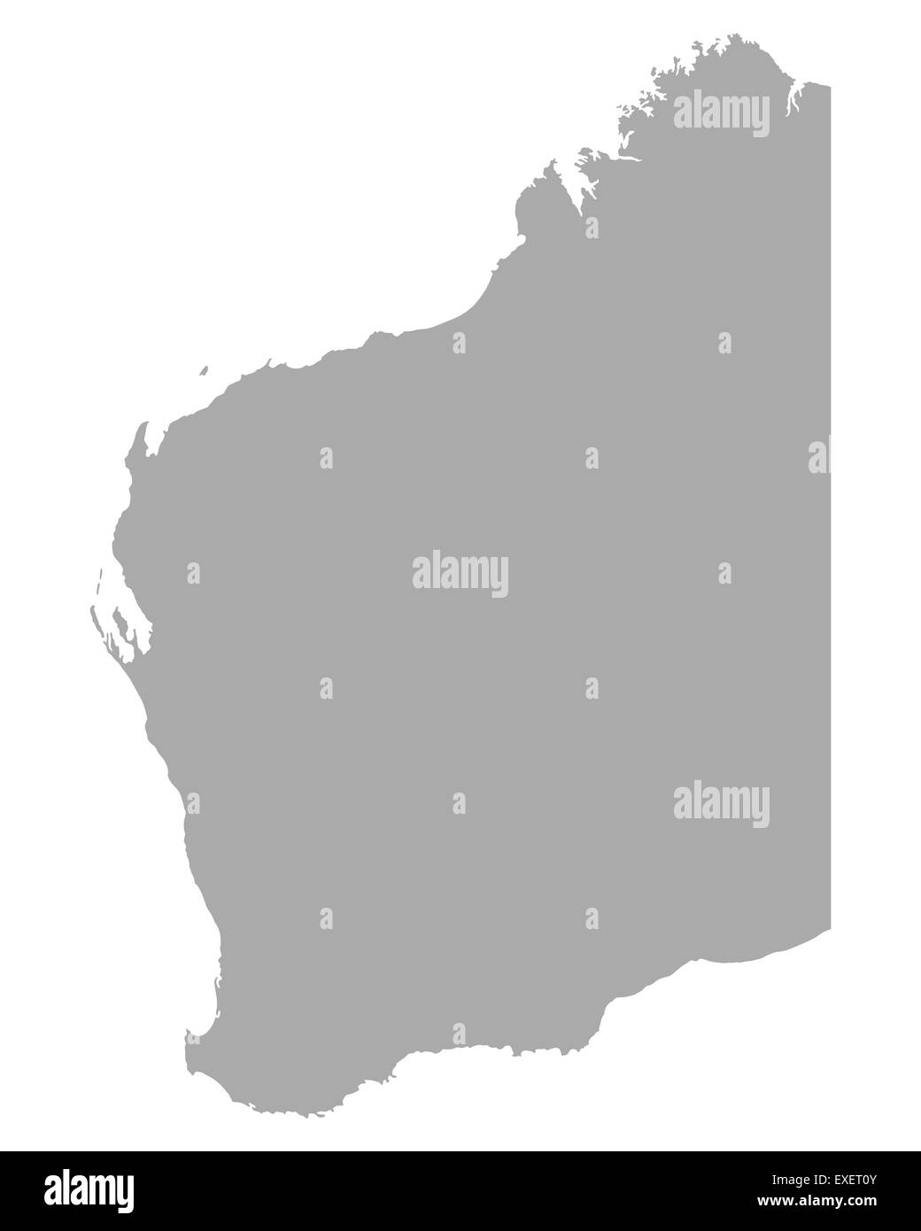 Map of Western Australia Stock Photo - Alamy