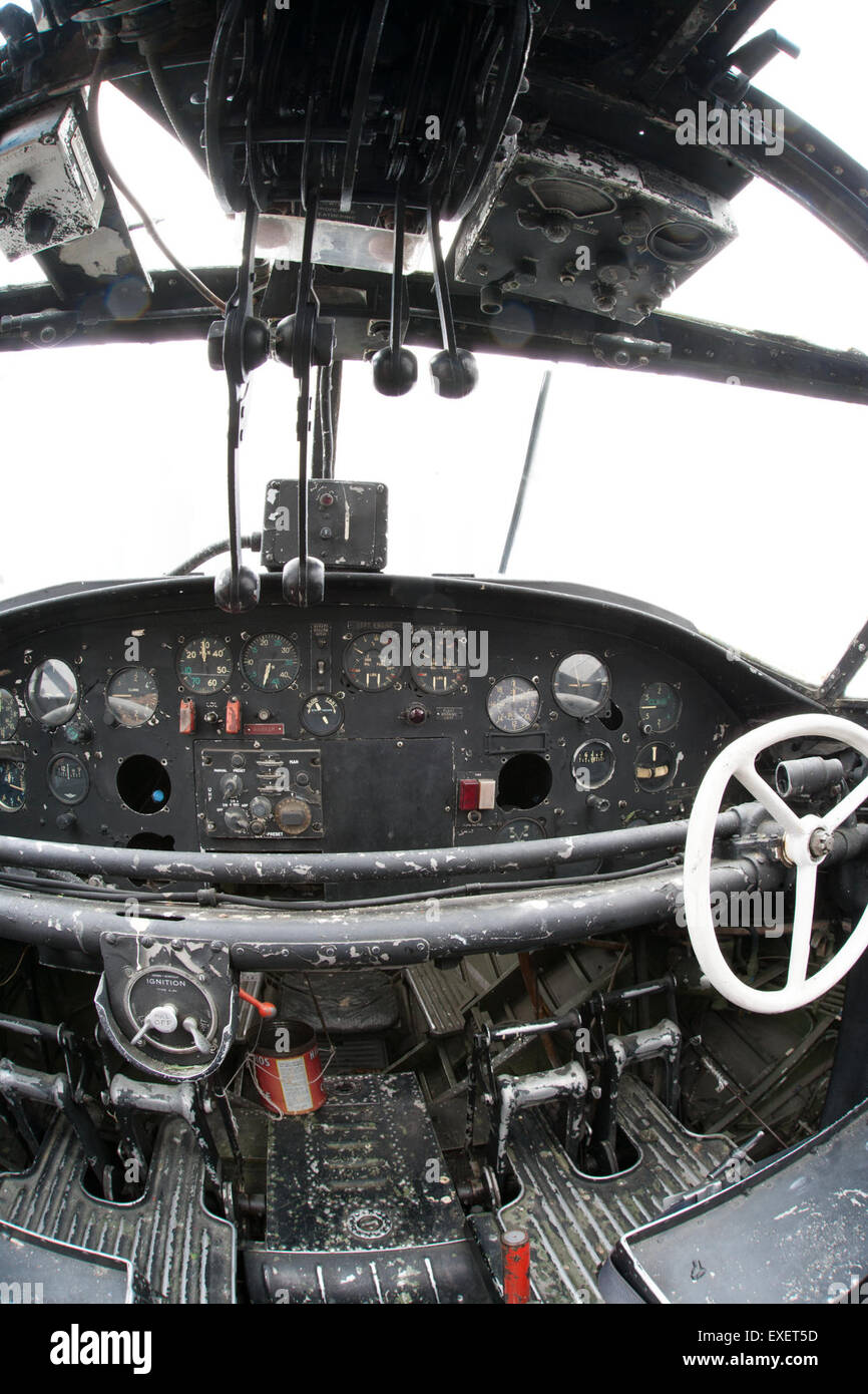 Consolidated PBY-5A Catalina cockpit Stock Photo - Alamy