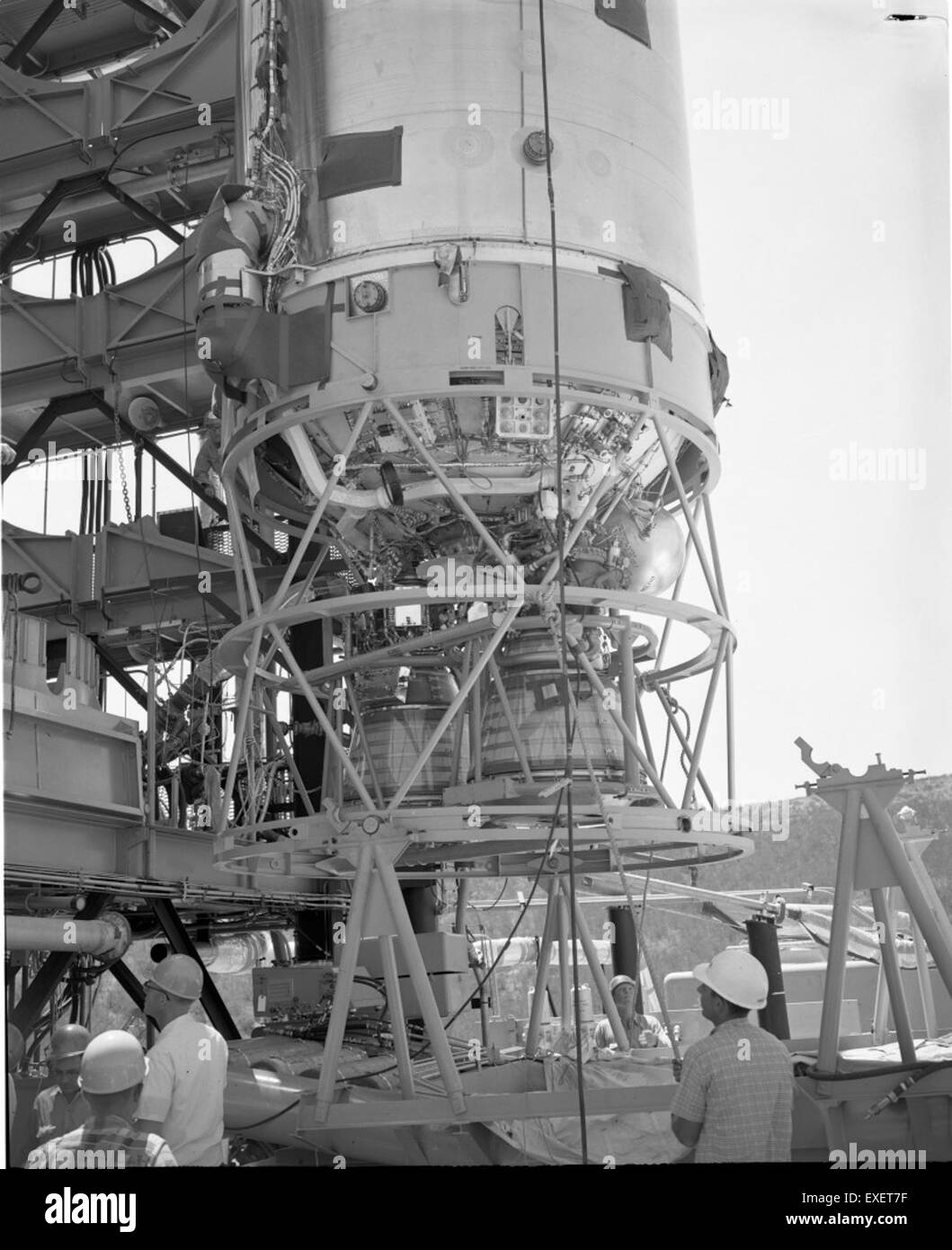 This image shows the details of the Atlas Centaur C-1 rocket at the S-4 ...