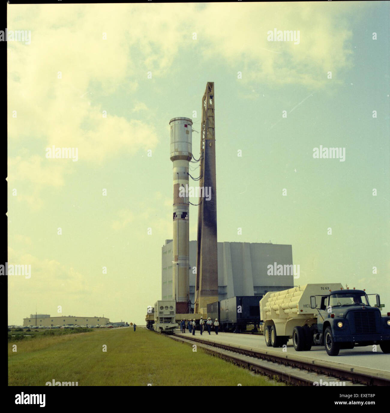 This photograph captures the Titan Centaur rocket, which was used to ...