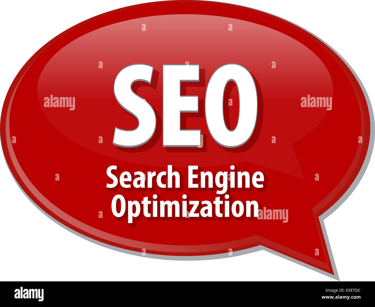 Speech bubble illustration of information technology acronym abbreviation term definition SEO ...