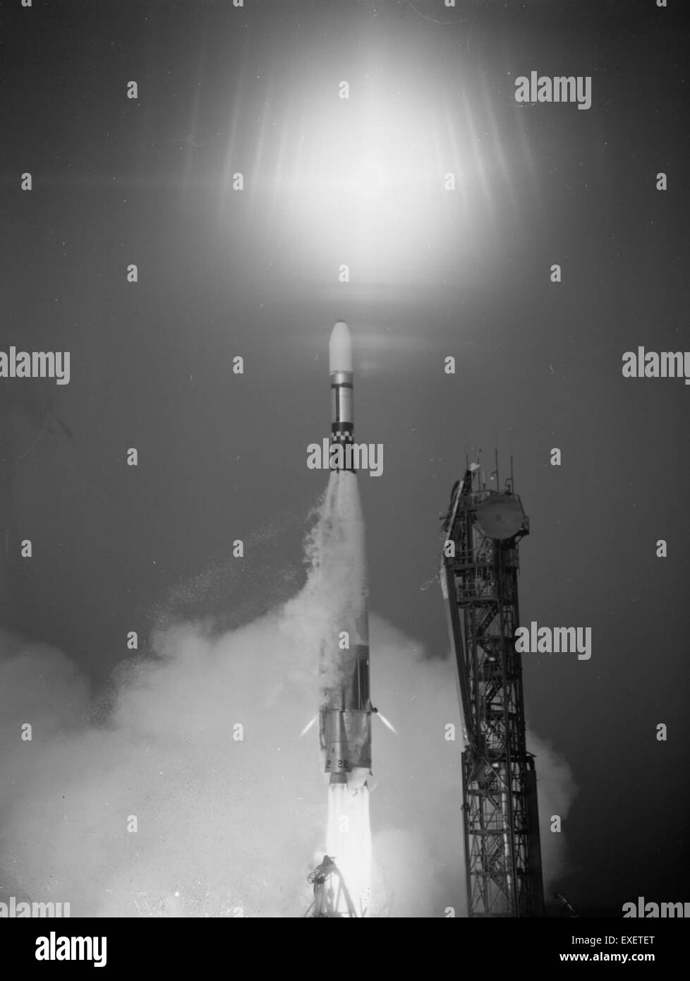 Lunar Orbiter IV Details Atlas-Agena D; SLV 3; Liftoff Stock Photo - Alamy