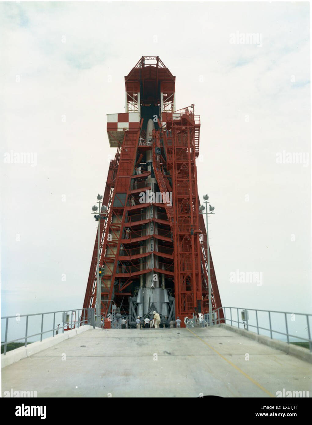 The Atlas-Agena and Ranger spacecraft, shown on the launch pad on July ...