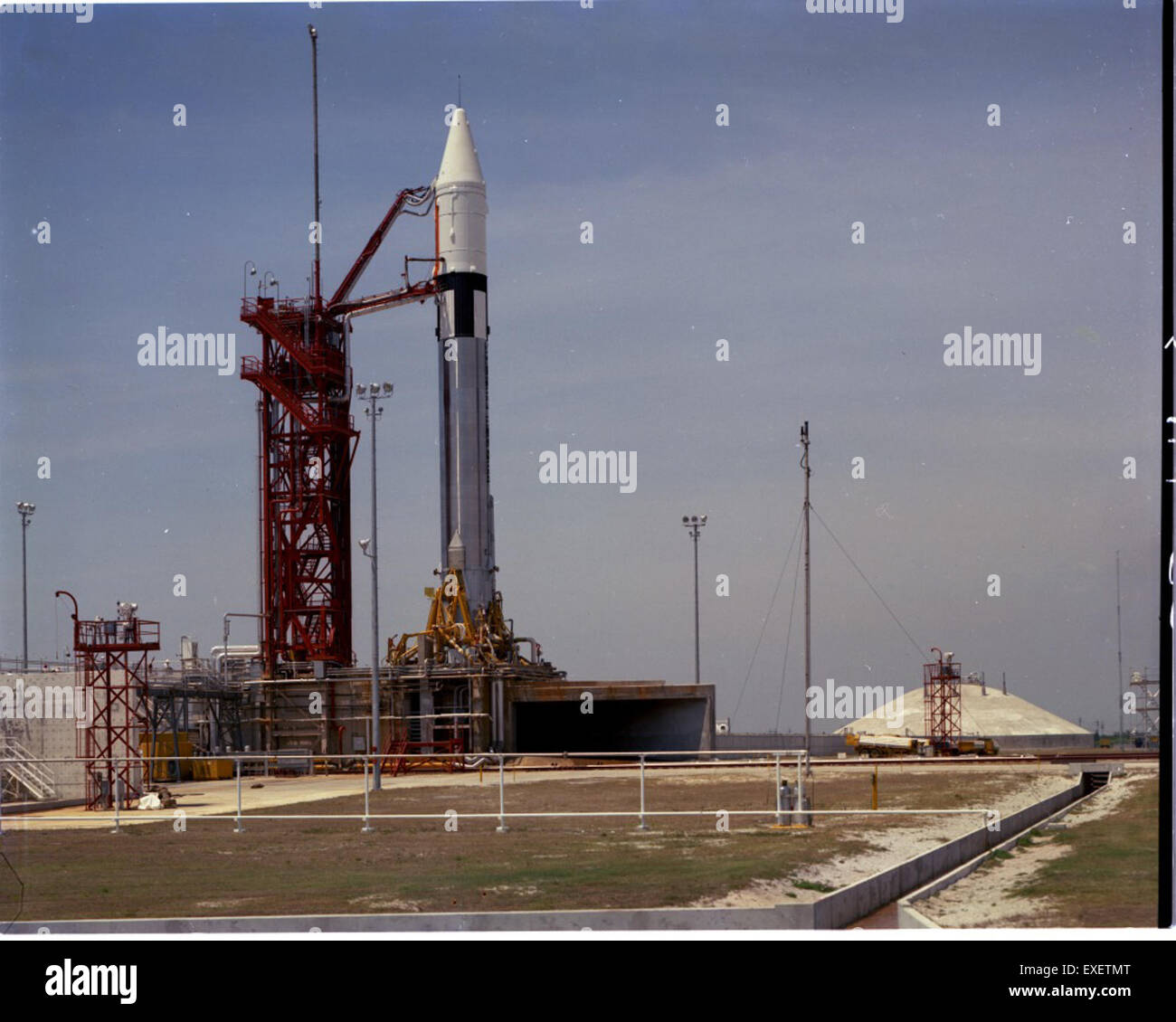 This image shows the Atlas-Centaur rocket on Pad 36, preparing for a ...