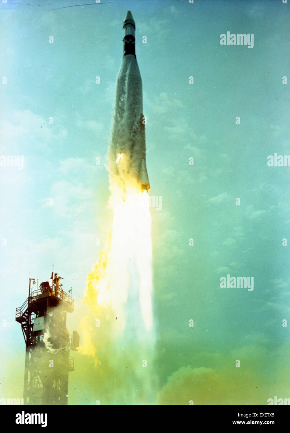 This image depicts the SLV 3 (Satellite Launch Vehicle) 5104 launch on ...