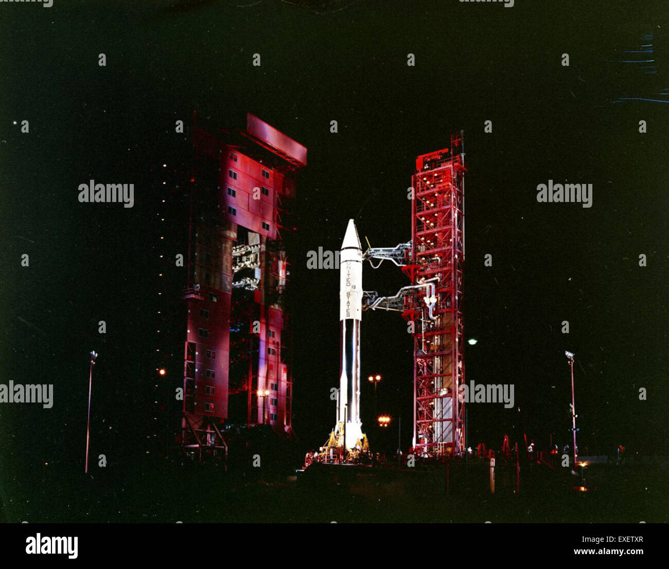 The Atlas Centaur AC-13 rocket, launched from AMR Complex 36B on ...