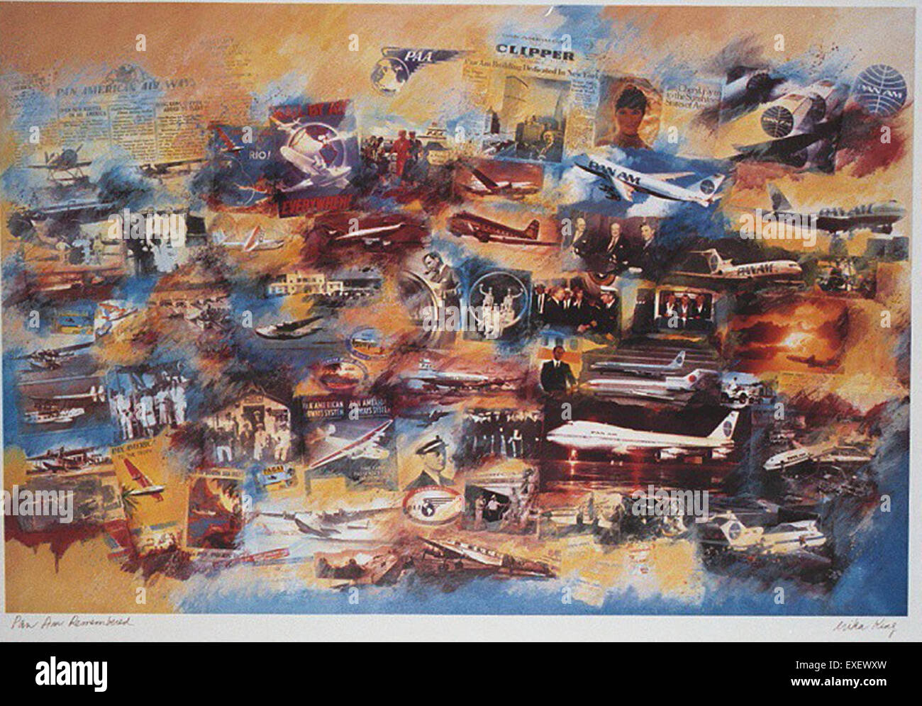 This historic Pan American Airlines poster highlights the airline’s ...