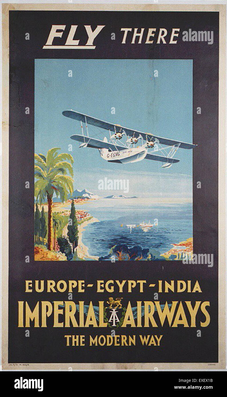 Imperial airways poster hi-res stock photography and images - Alamy