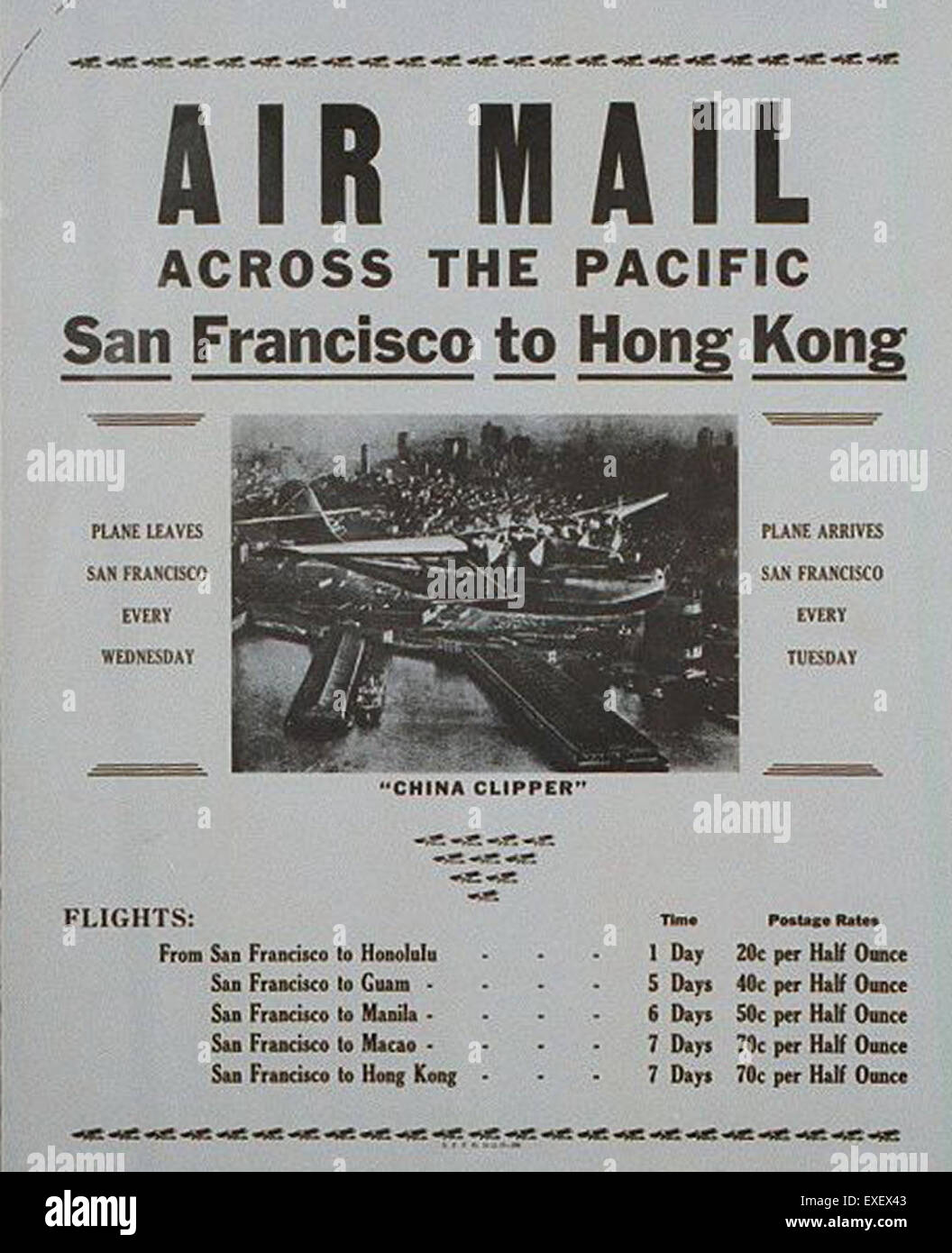 Air Mail Across the Pacific Stock Photo - Alamy