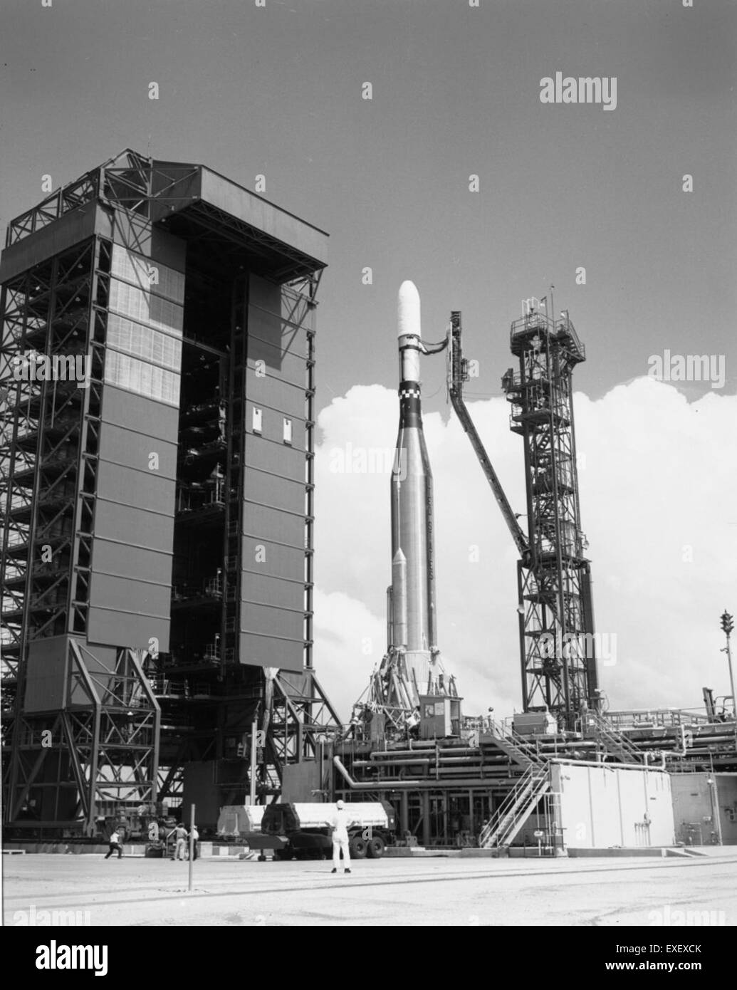 The Atlas-Agena launch vehicle, utilized by NASA, was designed for ...