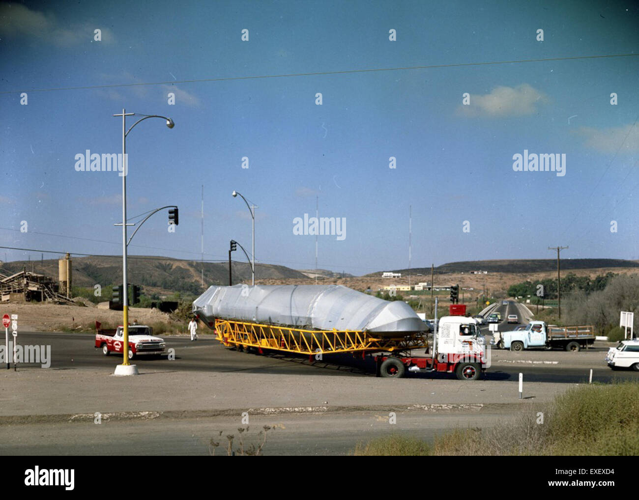 The Atlas 3C rocket, launched from a site near Highway 80 at Ward Road ...