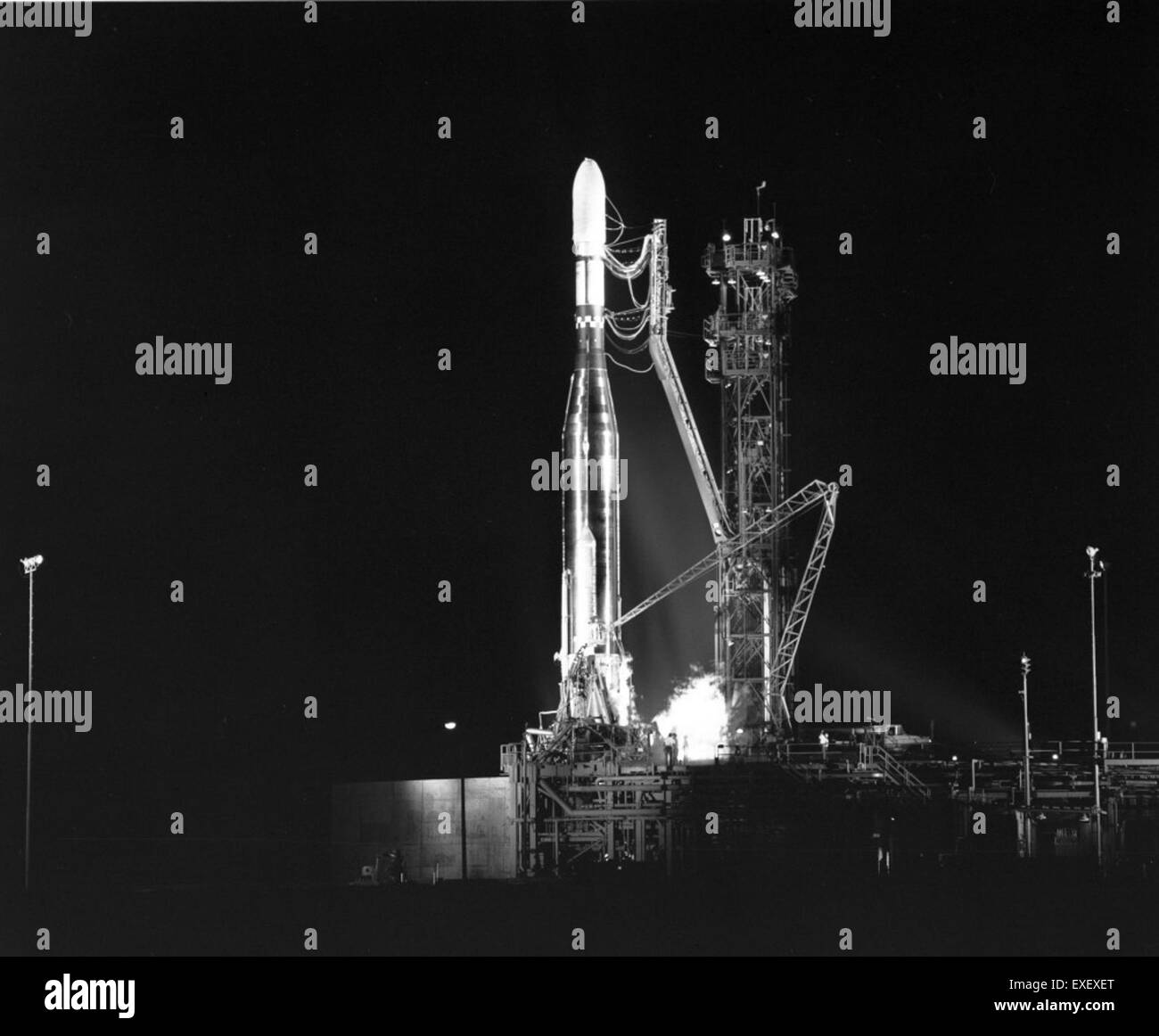 Atlas-Agena Details Prelaunch of Atlas Agena Missile Stock Photo - Alamy