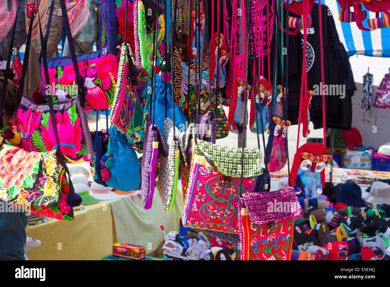 cloth bags with many colors and shapes Stock Photo - Alamy