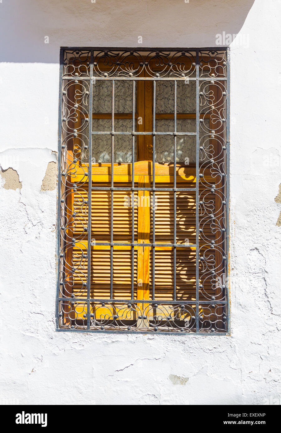 Wrought iron window bars hi-res stock photography and images - Alamy
