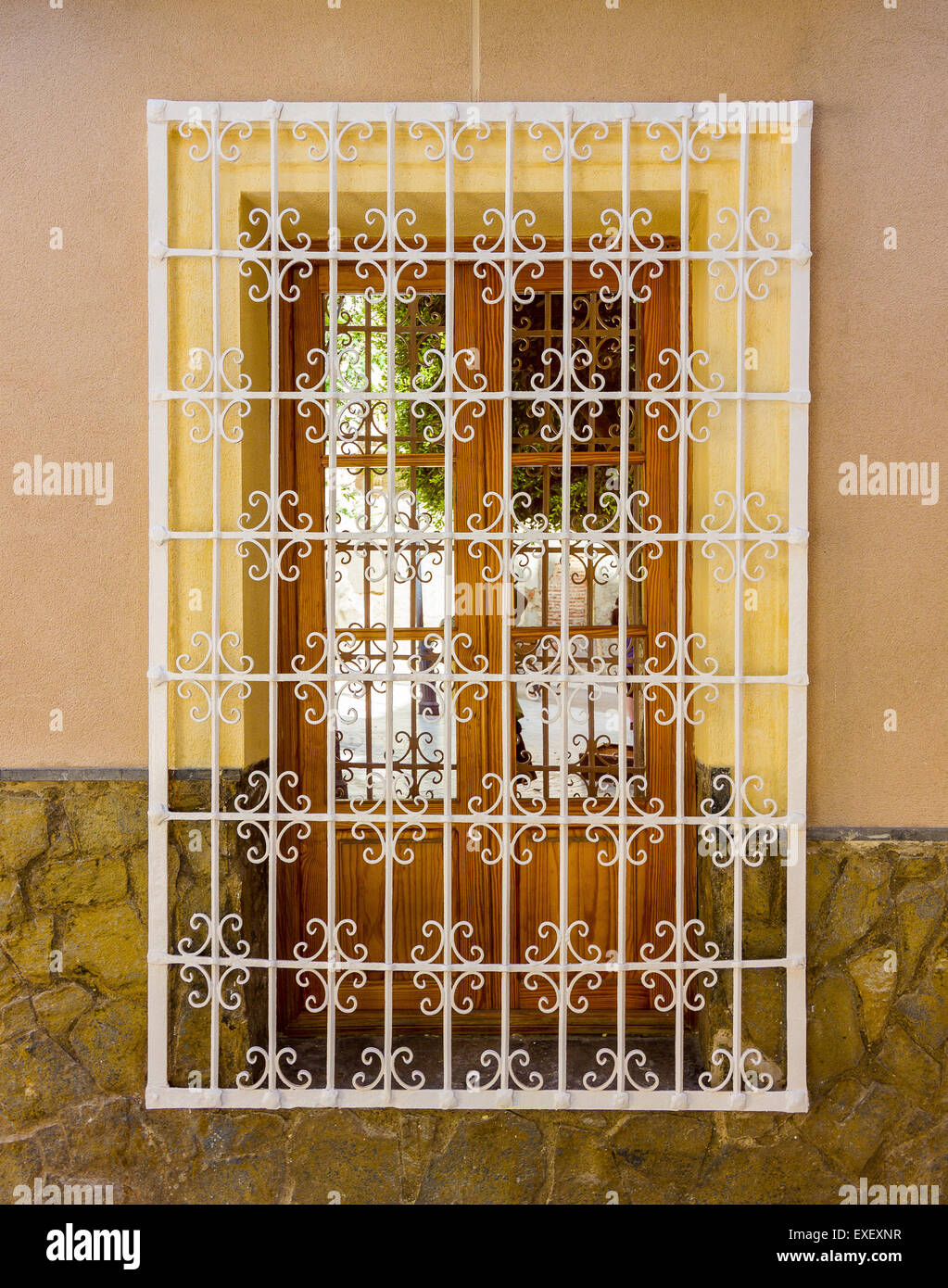 Wrought iron window bars hi-res stock photography and images - Alamy
