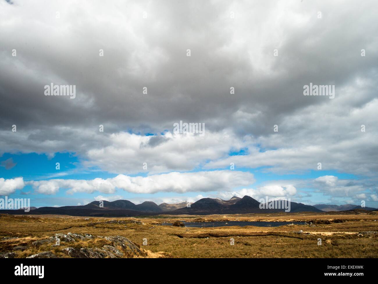 Connemara, Roundstone Bog with the Twelve Bens Stock Photo - Alamy