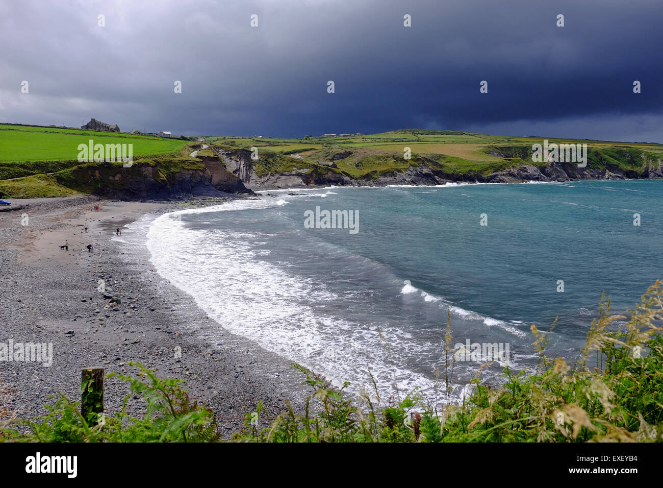 Stormy weather on the beach hi-res stock photography and images - Alamy