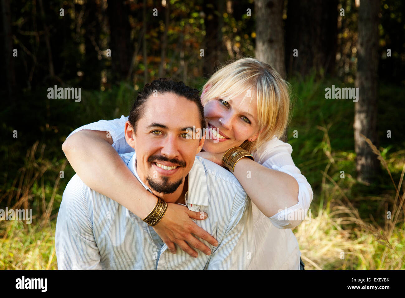 Couple out in nature Stock Photo - Alamy